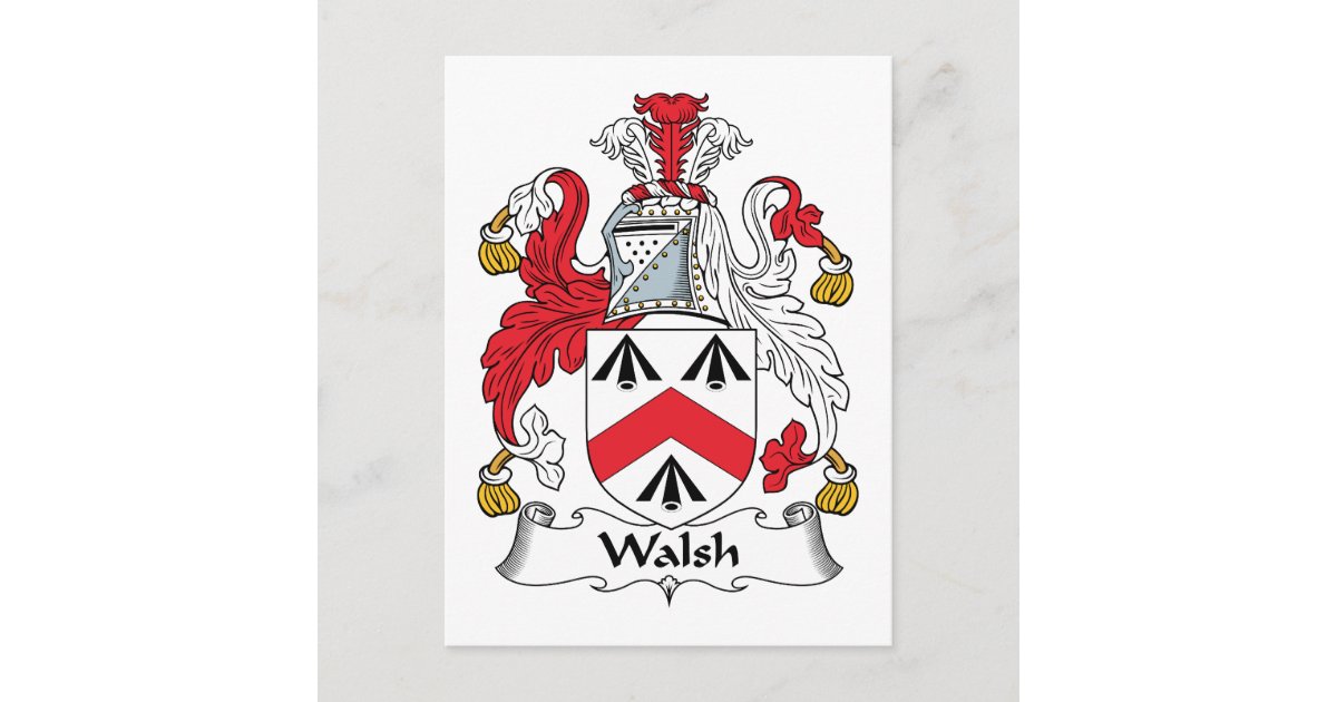 Walsh Family Crest Postcard | Zazzle