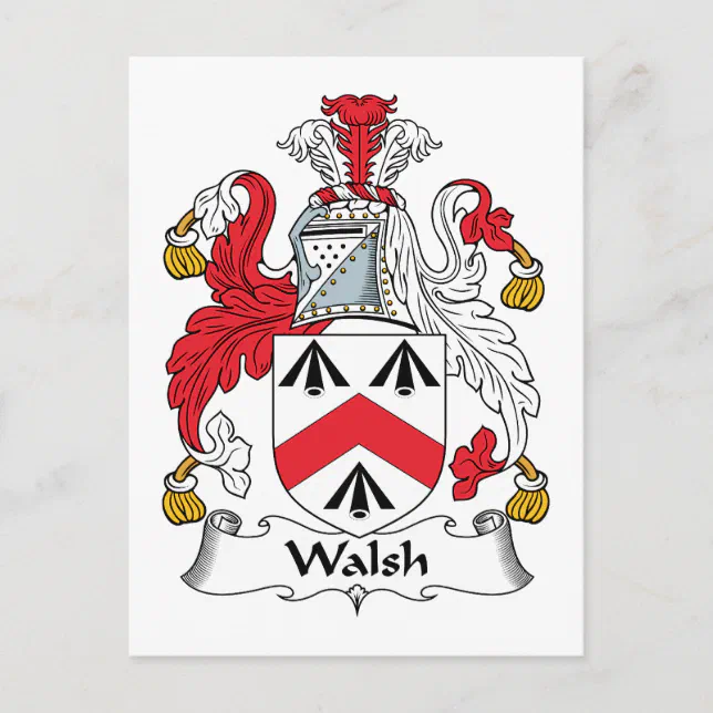 Walsh Family Crest Postcard | Zazzle