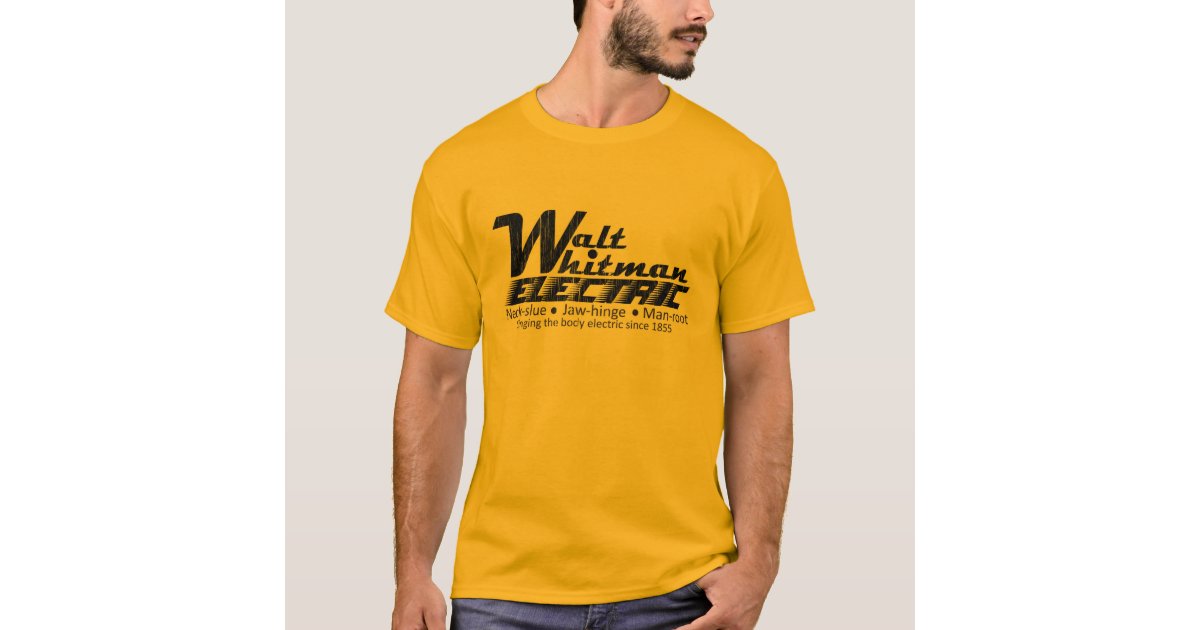 Walt Whitman Electric T-Shirt | Zazzle