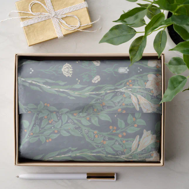Walter Crane White Francesca Tissue Paper | Zazzle