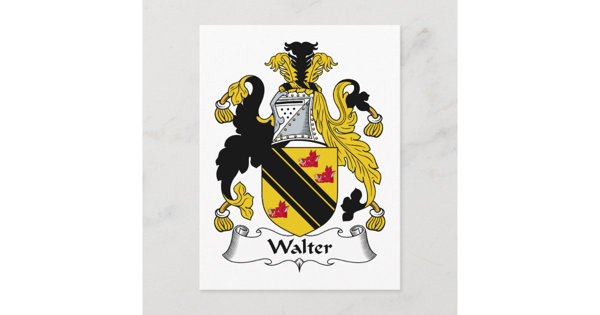Walter Family Crest Postcard | Zazzle