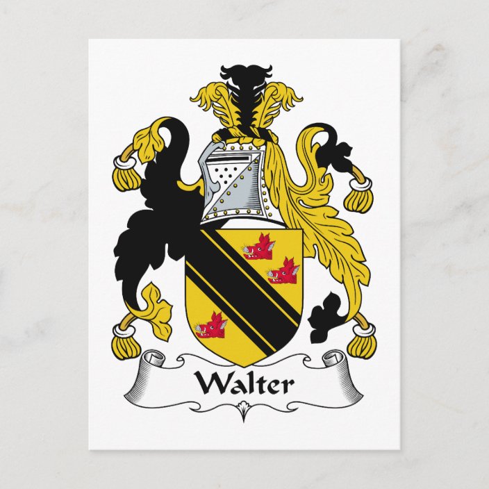 Walter Family Crest Postcard | Zazzle.com