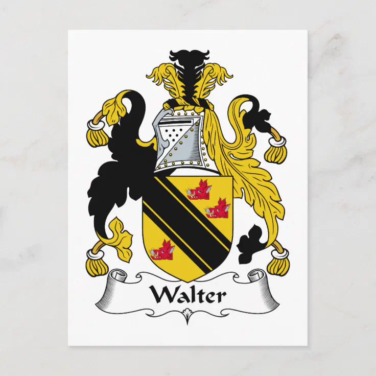 Walter Family Crest Postcard | Zazzle