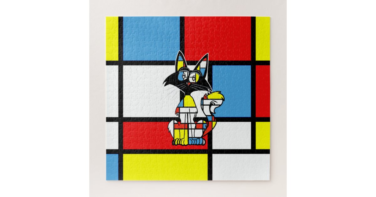 Walter finds himself in a Piet Mondrian Jigsaw Puzzle | Zazzle