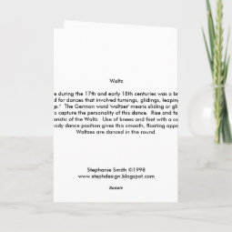 Waltz Card | Zazzle