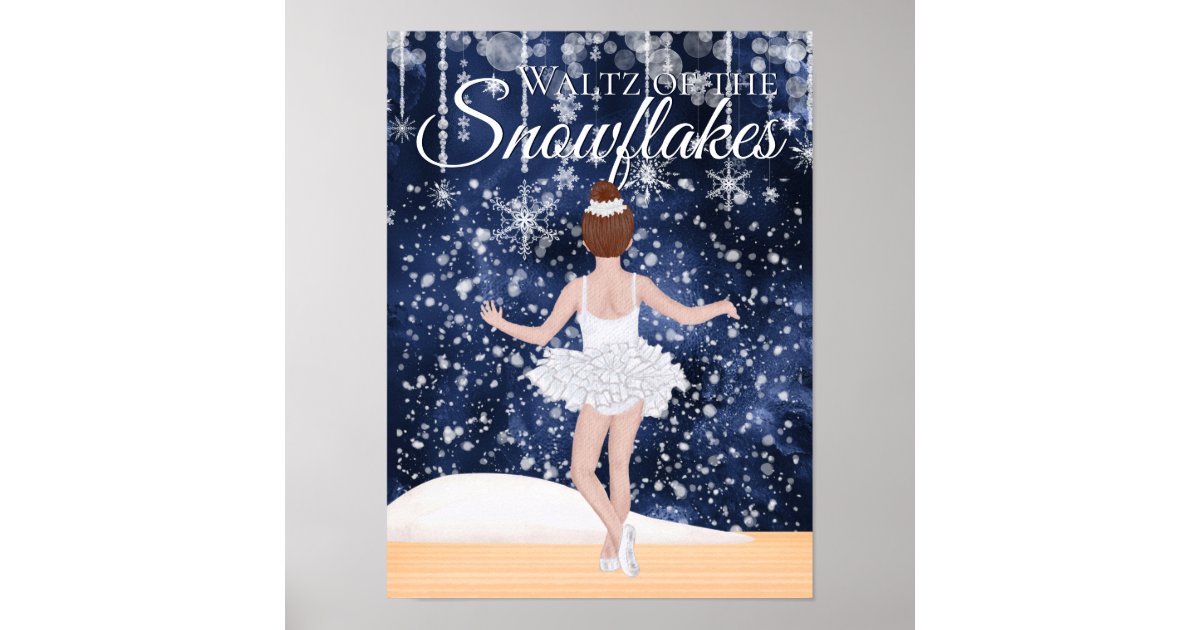 Waltz of the Snowflakes the Nutcracker Ballet Poster | Zazzle