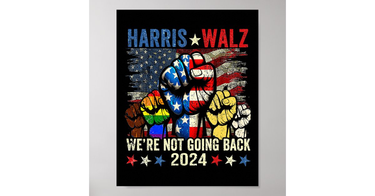 Walz 2024 Kamala Harris 2024 Tim Walz 2024 Usa Fla Poster | Zazzle