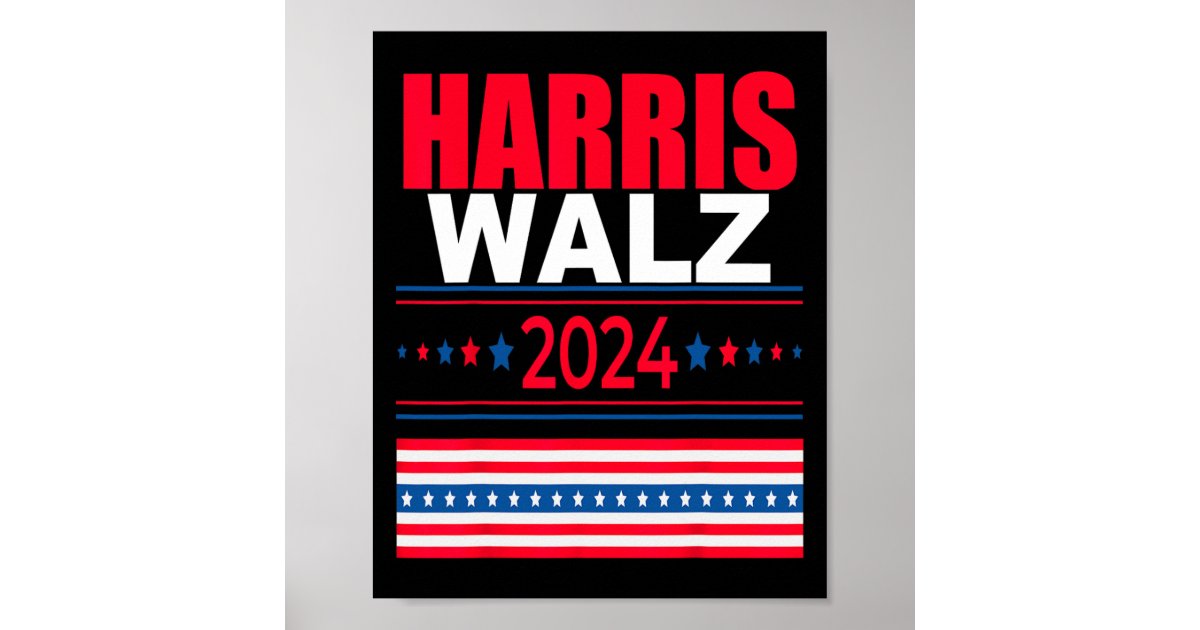 WAlzheimer 2024 Kamala And Tim President Campaign Poster | Zazzle