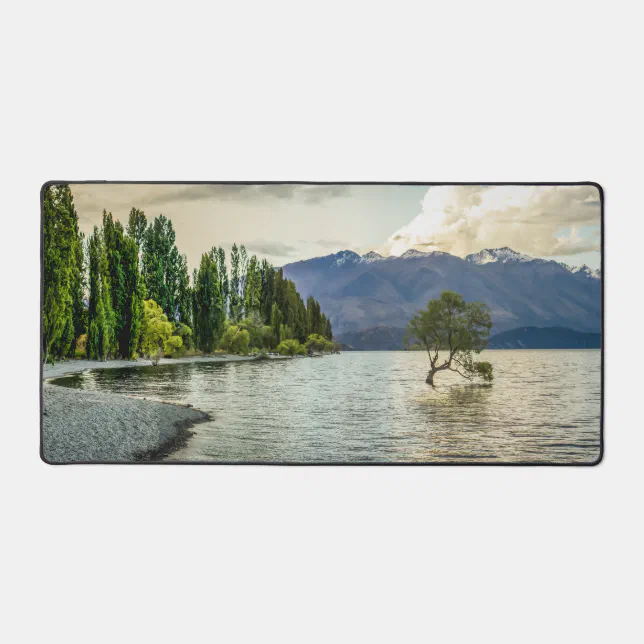 Wanaka Tree in Water Desk Mat | Zazzle