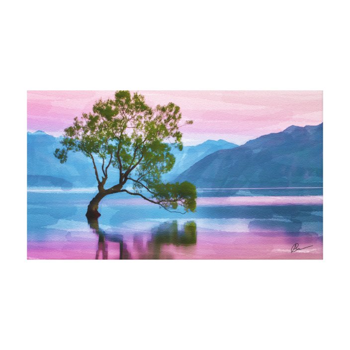Wanaka Tree New Zealand Canvas Print | Zazzle.com