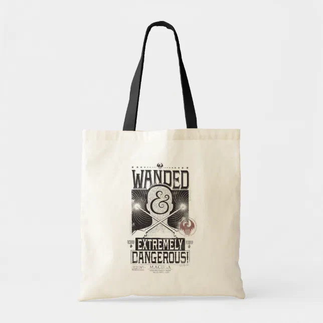 Wanded & Extremely Dangerous Wanted Poster - Black Tote Bag | Zazzle