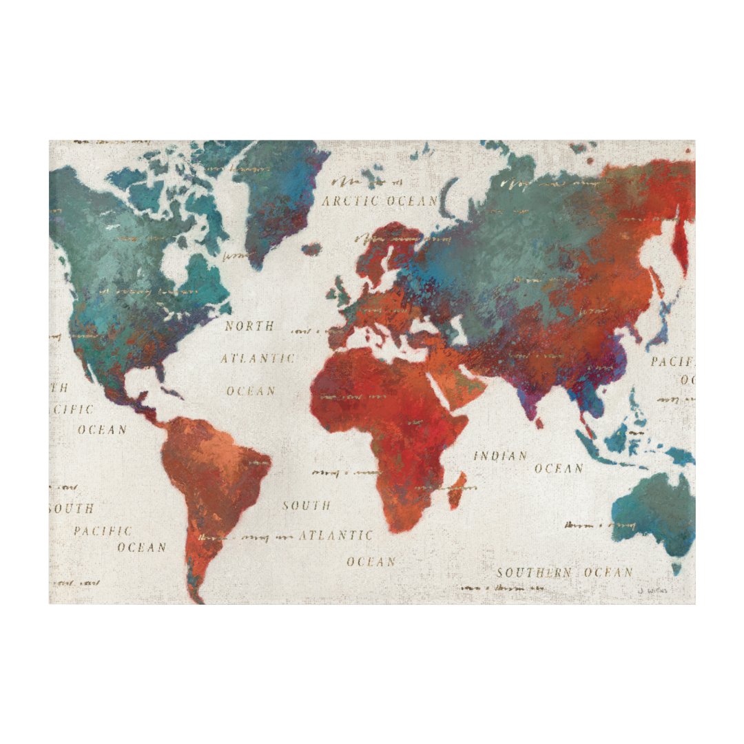 Wander Often, Wander Always Map With Quote Acrylic Print | Zazzle