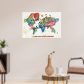 Wander Often, Wander Always Map With Quote Poster | Zazzle