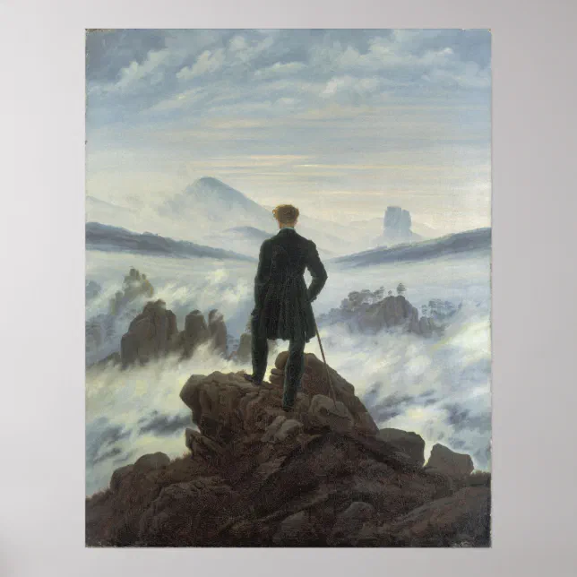 Wanderer Above the Sea of Fog - Large Poster | Zazzle