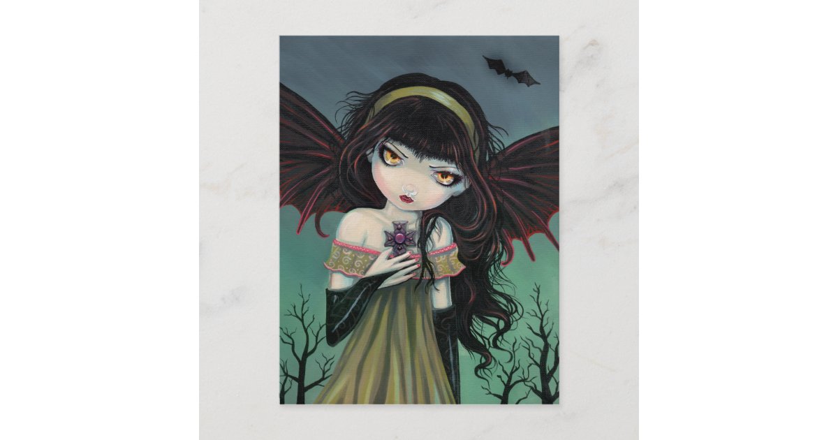 Wandering Gothic Vampire Postcard | Zazzle