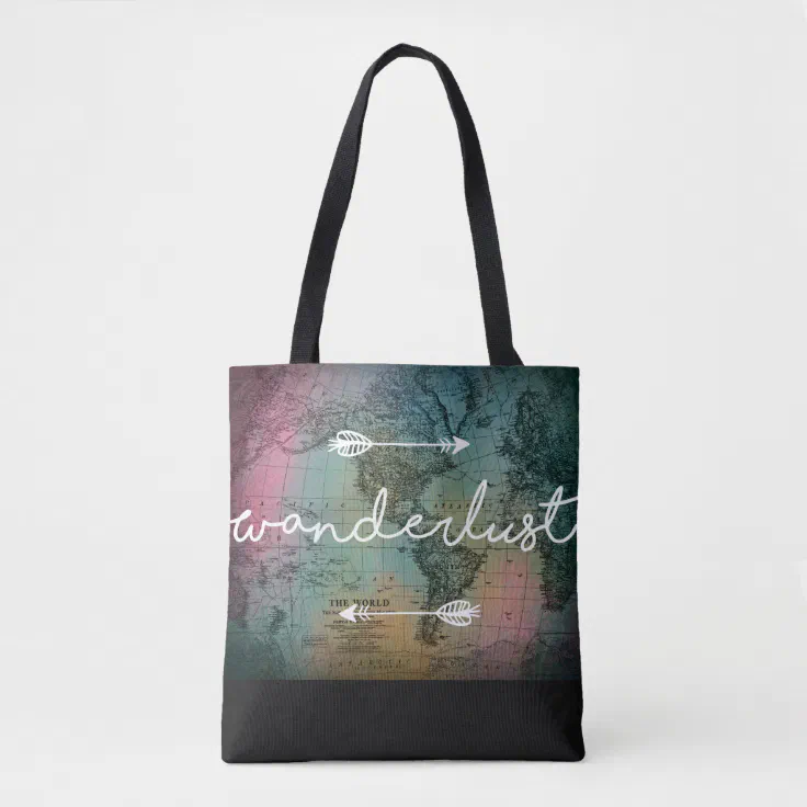 Wanderlust World Map Tote Bag | Zazzle