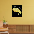 Wanna Cuttle Funny Cuttlefish Pun Dark BG Poster | Zazzle