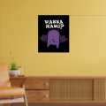 Wanna Hang Funny Animal Bat Pun Dark BG Poster | Zazzle