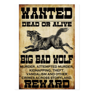 Big Bad Wolf Postcards | Zazzle