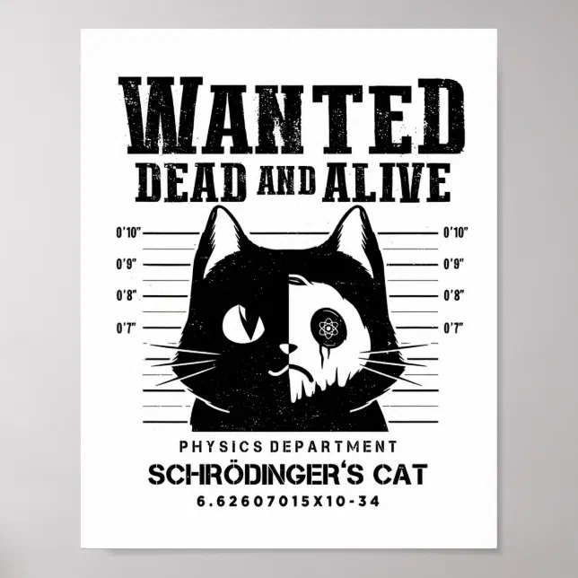Wanted Dead Or Alive Cat classic Poster | Zazzle