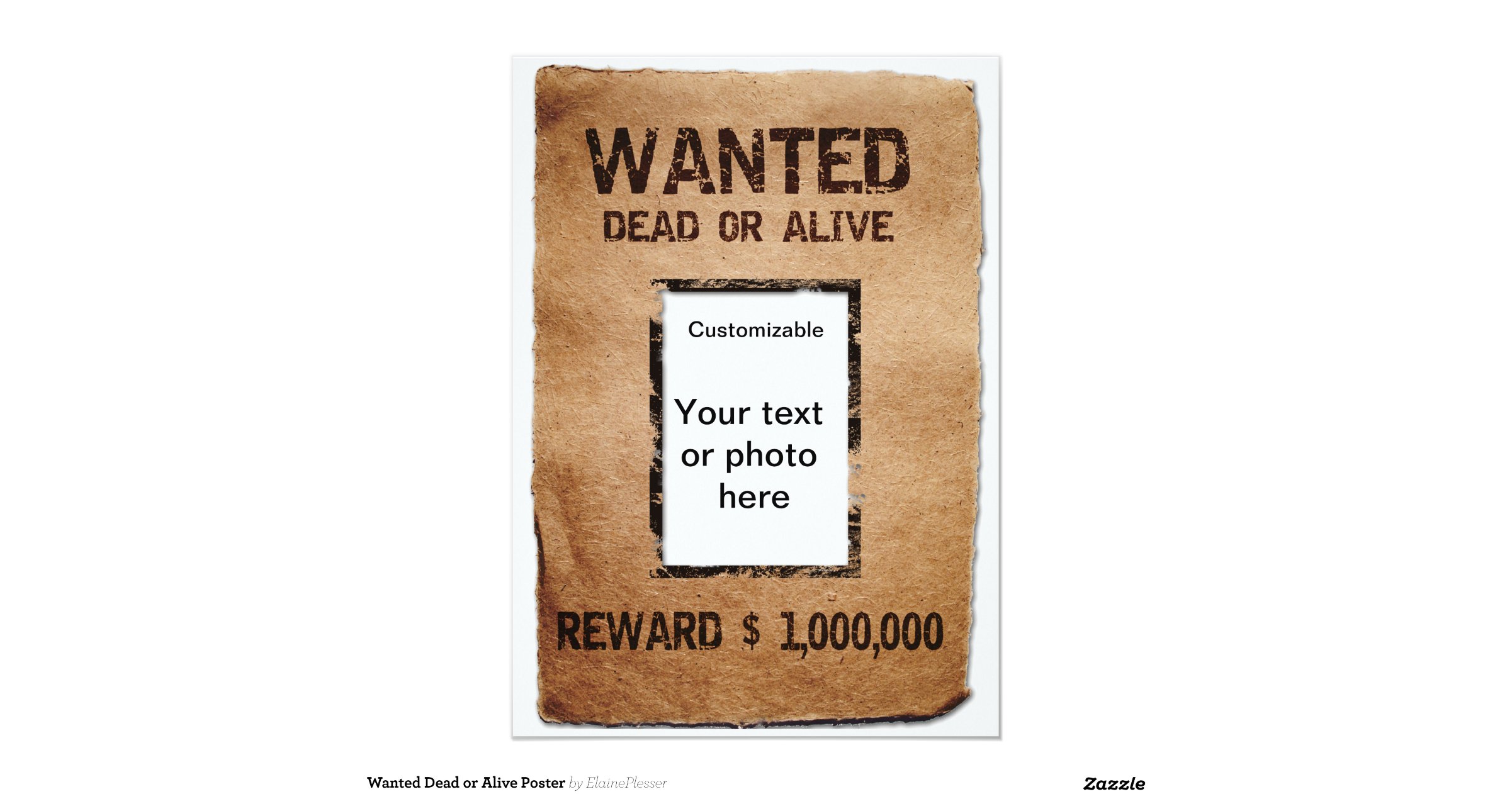 Wanted Dead or Alive Poster 5x7 Paper Invitation Card | Zazzle
