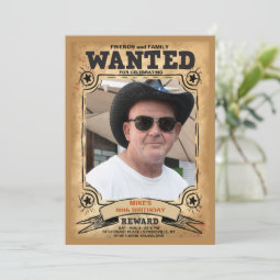 Wanted Photo Frame Invitation | Zazzle