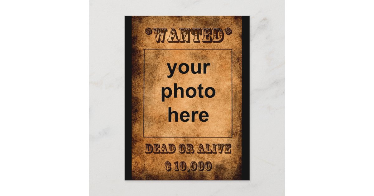 'Wanted' postcard | Zazzle