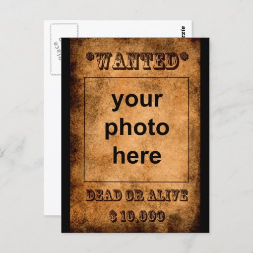 'Wanted' postcard | Zazzle