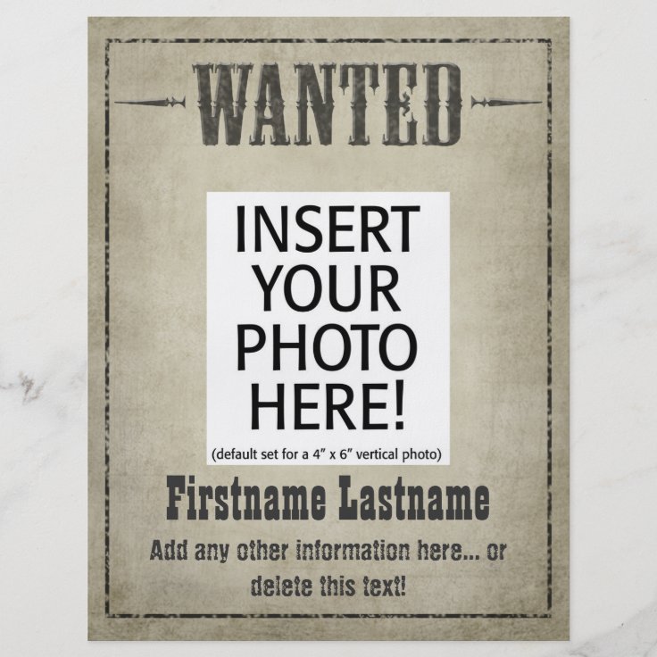WANTED POSTER as a Flyer | Zazzle
