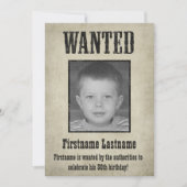 WANTED Poster - Birthday Invitation | Zazzle