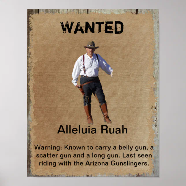 Wanted Poster Gunslinger of West | Zazzle
