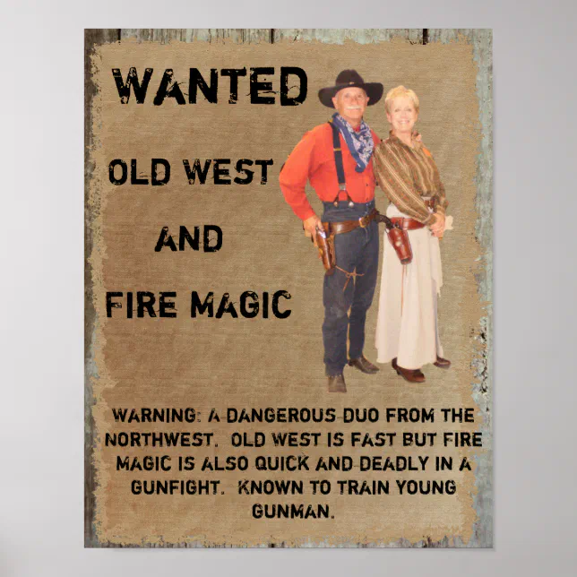 Wanted Poster Gunslinger of West | Zazzle