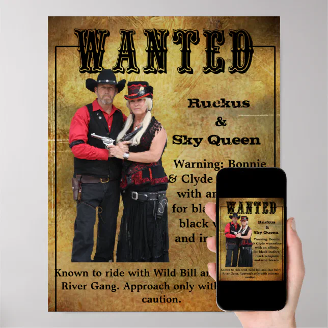 Wanted Poster Ruckus & Sky Queen Wannabes | Zazzle