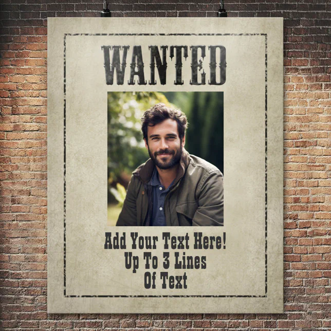 WANTED POSTER template | Zazzle