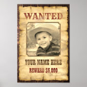 Wanted Poster | Vintage Wild West Photo Template | Zazzle