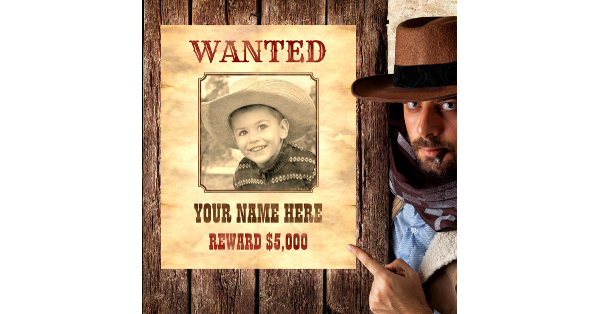 Wanted Poster | Wild West Photo Template | Zazzle