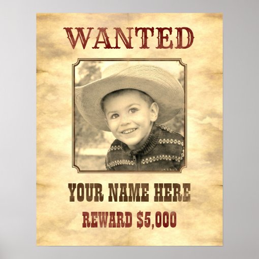 Wanted Poster | Wild West Photo Template | Zazzle