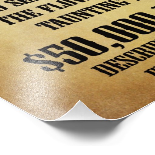 Wanted Poster with Squirrel | Zazzle