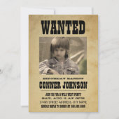 WANTED Vintage Birthday Party Invitation | Zazzle