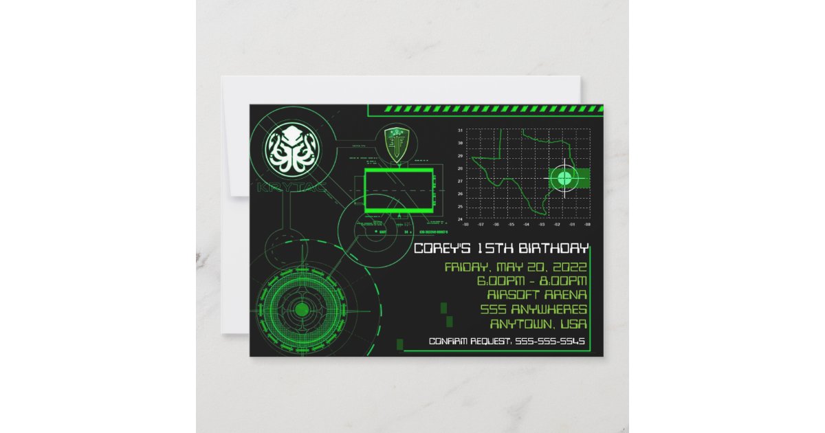 War Military Airsoft 5x7 Invite | Zazzle