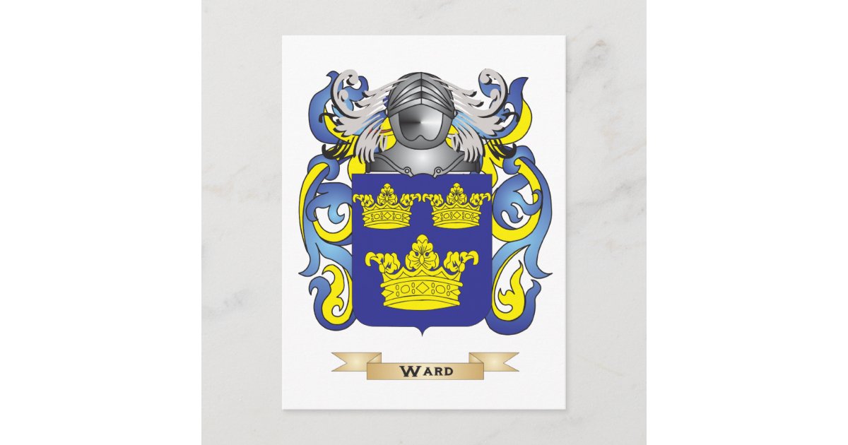 Ward Family Crest (Coat of Arms) Postcard | Zazzle