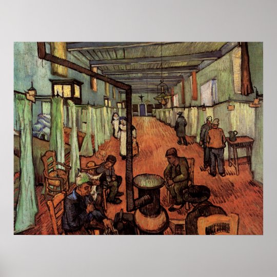 Ward in the Hospital in Arles by Vincent van Gogh Poster | Zazzle.com Ward in the Hospital in Arles by Vincent van Gogh Poster | Zazzle.com