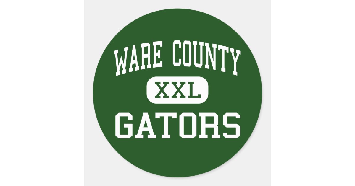 Ware County - Gators - High - Waycross Georgia Classic Round Sticker ...