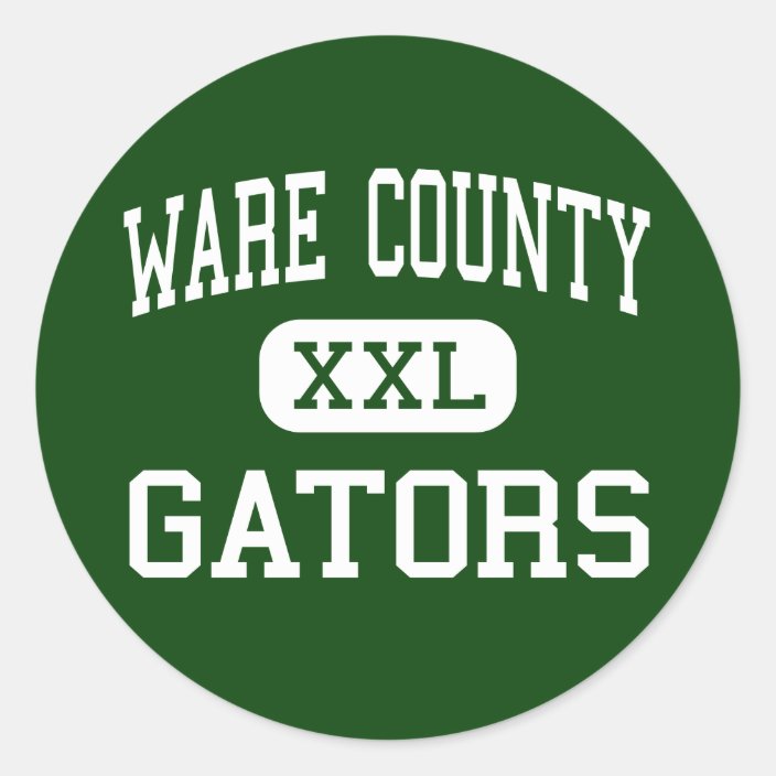 Ware County - Gators - High - Waycross Georgia Classic Round Sticker ...