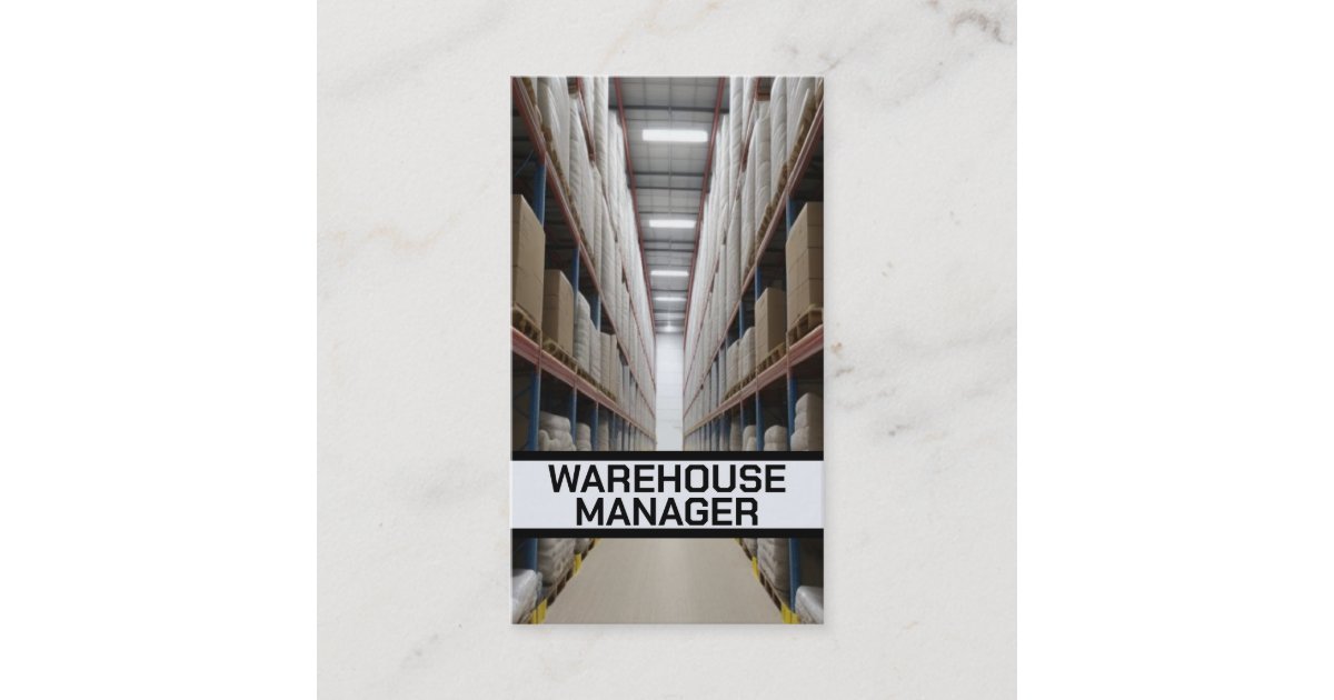 Warehouse Manager Business Card | Zazzle
