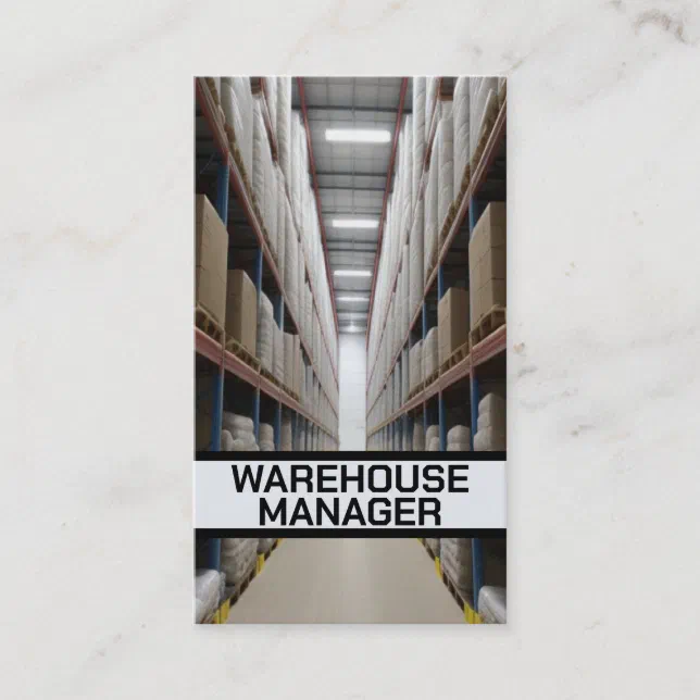 Warehouse Manager Business Card | Zazzle