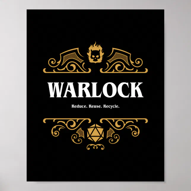 Warlock Class Tabletop RPG Gaming Poster | Zazzle
