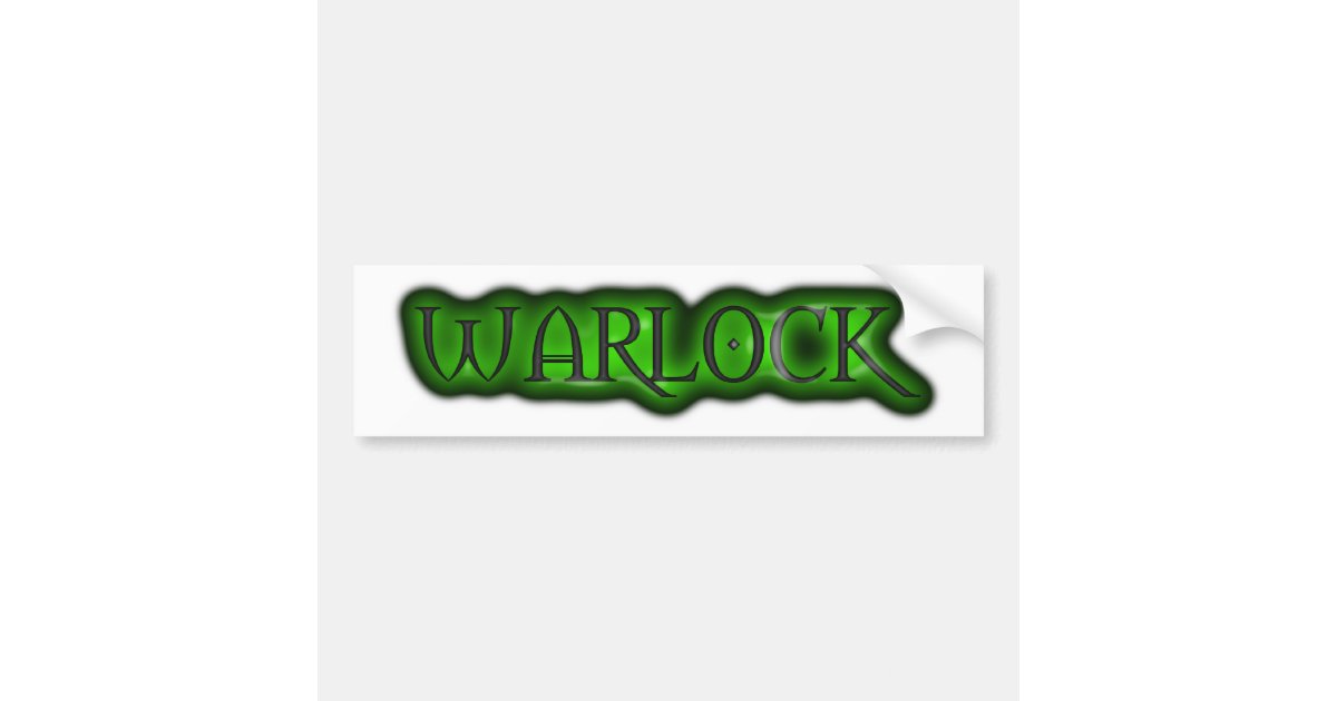 Warlock WoW Bumper Sticker | Zazzle