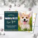 Warm and Fuzzy Pet New Year Photo Teal Real Gold Foil Holiday Card | Zazzle