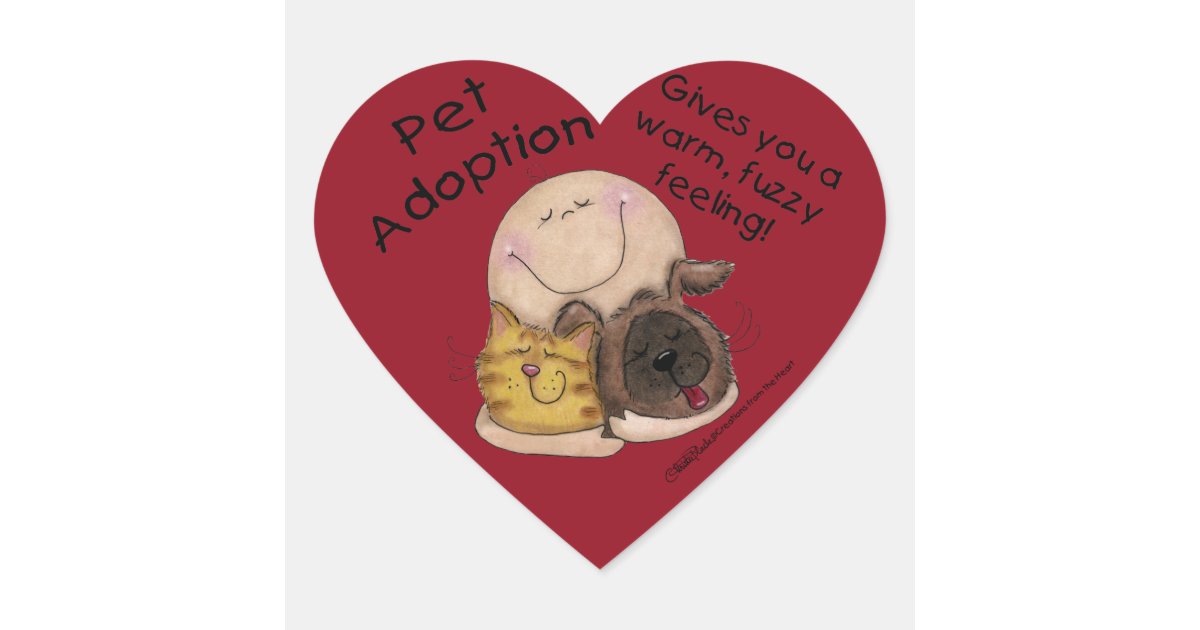 Warm, Fuzzy Feeling! Heart Heart Sticker | Zazzle